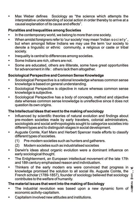 Sociology And Society Notes For Class 11 Sociology PDF OneEdu24
