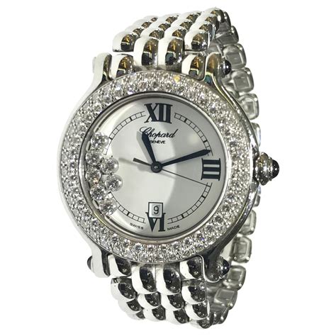 Chopard Happy Sport Stainless Steel Watch With Diamonds For Sale At