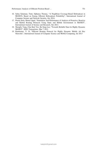 Position Based Opportunistic Routing In MANET PDF