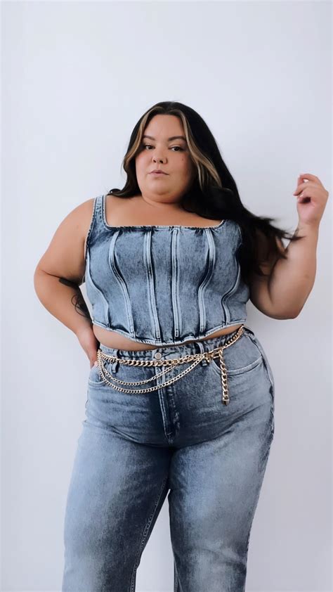 Denim On Denim Plus Size Outfit Natalie In The City