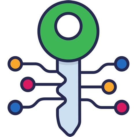 Key Generic Outline Color Icon