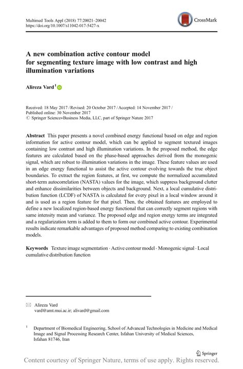 A New Combination Active Contour Model For Segmenting Texture Image With Low Contrast And High