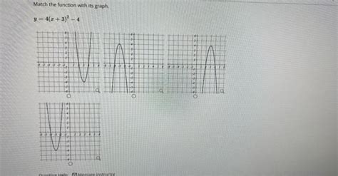 Solved Match The Function With Its Graph Y 4 X 3 2−4