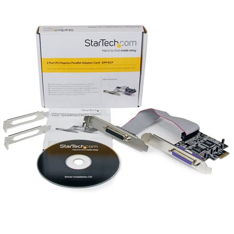 StarTech Com 2 Port PCI Express PCI E Parallel Adapter Card IEEE 1284 With LP Bracket 2x
