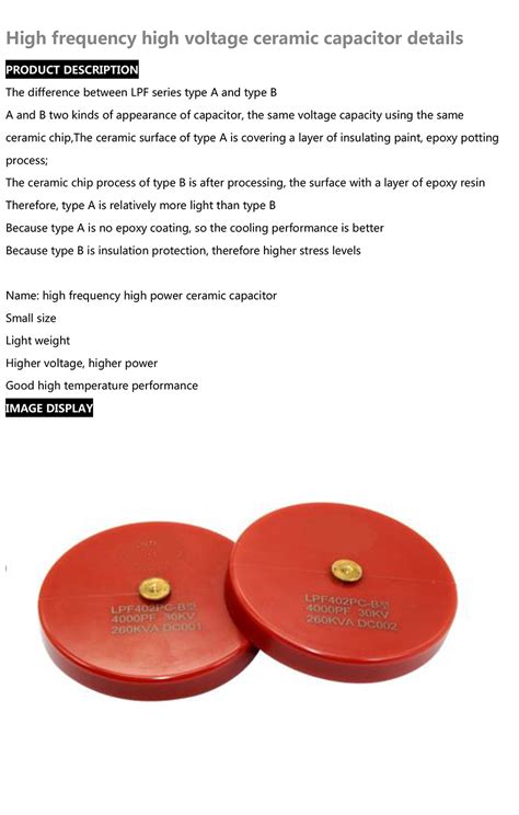 Supply High Frequency High Voltage Ceramic Capacitor Wholesale Factory Rongtech Industry