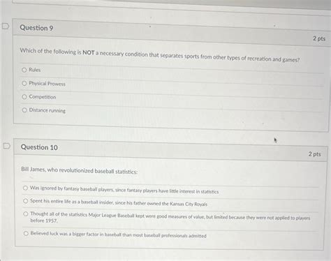 Solved D Question 9 2 Pts Which Of The Following Is Not A