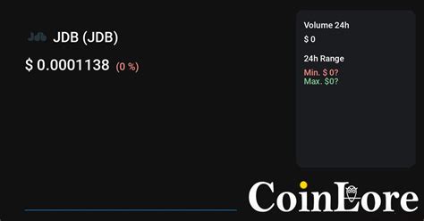 Jdb 价格 图表 Jdb 完整货币资讯指标 Coinlore