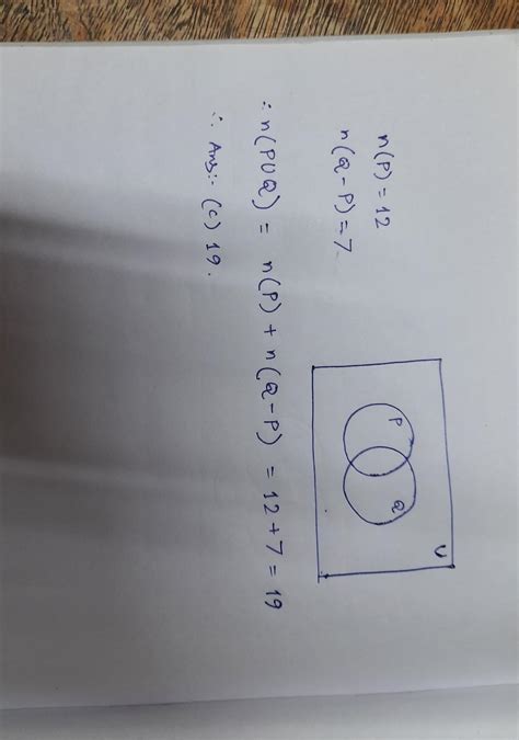 If P And Q Are Two Sets Such That N P N Q P Then Which Among The Following Is The