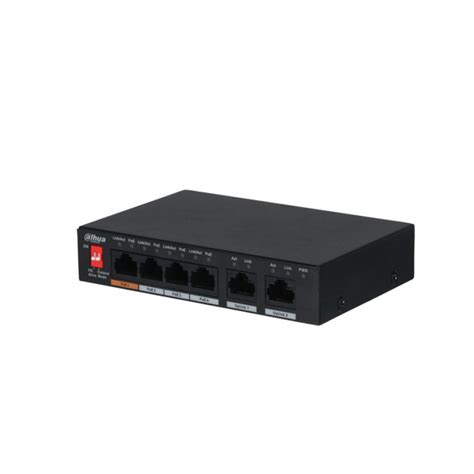 Dahua 6 Port 10 100mbps Unmanaged Desktop Switch With 4 Poe Ports The Door Access Company