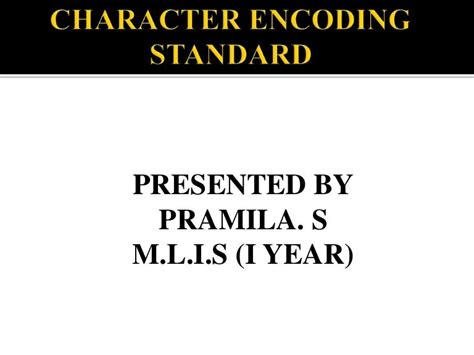 character encoding standard 1