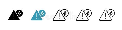 Electric Problem Icon Vector Set On White Background Stock Vector Illustration Of Black