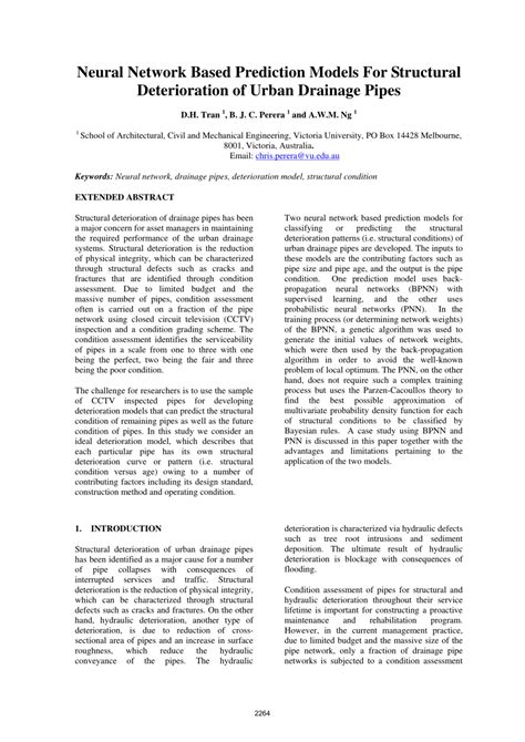 Pdf Neural Network Based Prediction Models For Structural Deterioration Of Urban Drainage Pipes