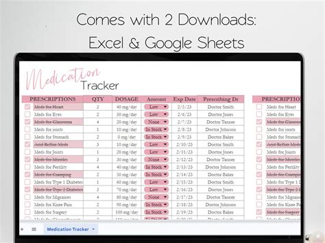Health Tracker Template Excel Spreadsheet Health Planner Etsy