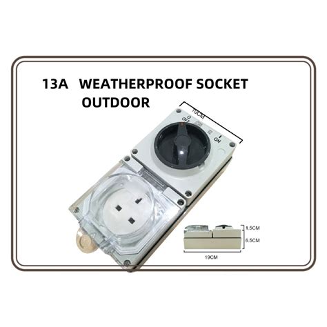 13a Ip66 Ip65 Weatherproof Switch Socket Outdoor Socket [surface Mounted Type] Shopee Malaysia
