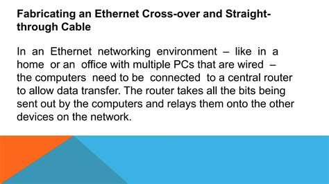 Creating Ethernet Cable Pptx