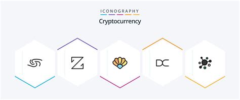 cryptocurrency 25 filledline icon pack including coin crypto currency
