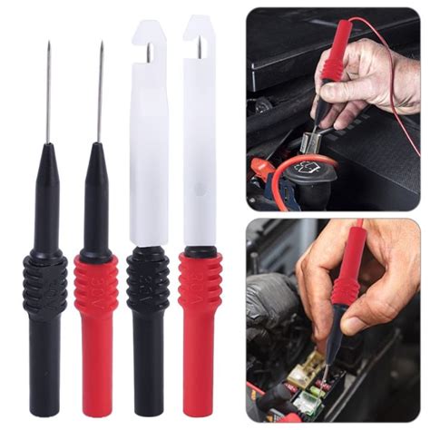 2pcs Set Car Repair Probes Diagnostic Tools Extention Back Piercing Test Needle Tip Multimeter