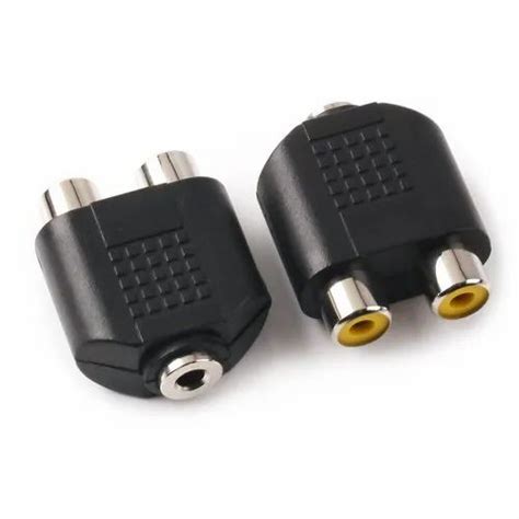 Stereo Female To Female RCA Audio Connector Silver Plated Plastic And Stainless Steel At 65