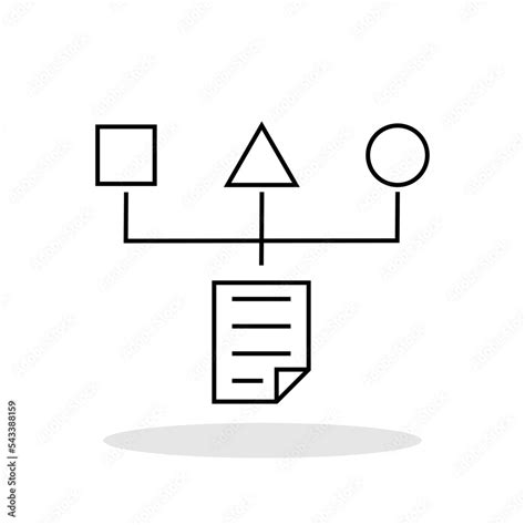 Data Modeling Icon In Trendy Flat Style Cluster Diagram Symbol For