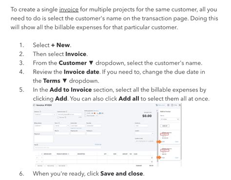 multiple projects on one invoice list project in the billable time