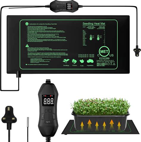 Deruaku Waterproof Seedling Heat Mats Plant Heated Propagator For Seed