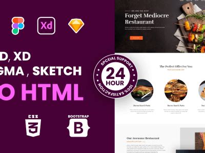 Responsive Psd Figma Xd Sketch To Html Css Bootstrap Upwork