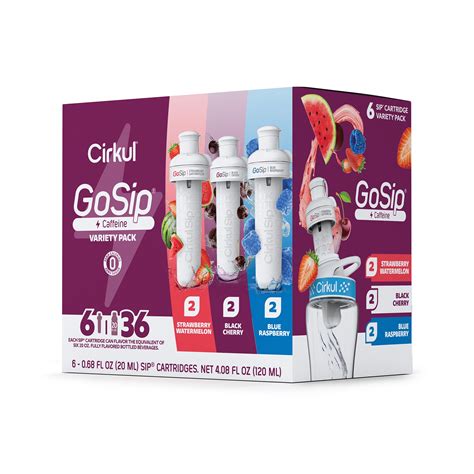 Cirkul Gosip Flavor Cartridge Variety Pack With Caffeine 6