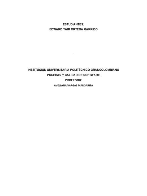 Semana 7 Pruebas De Software Pdf Software Ingeniería De Software