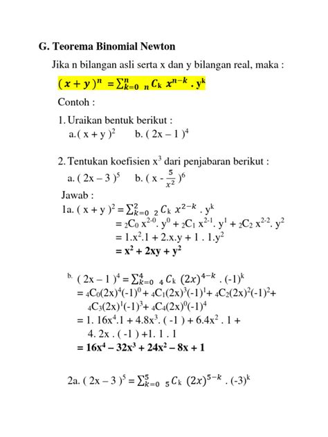 Binomial Newton Pdf