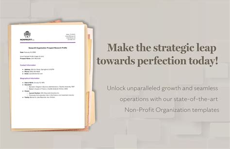 Nonprofit Organization Prospect Research Profile Template In Word Pdf Google Docs Download