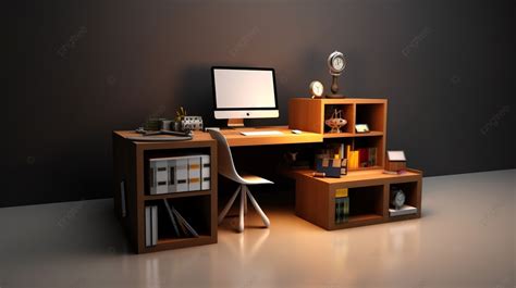 현대 워크스테이션의 3d 렌더링 데스크탑 컴퓨터 Pc 모니터 데스크탑 배경 일러스트 및 사진 무료 다운로드 Pngtree