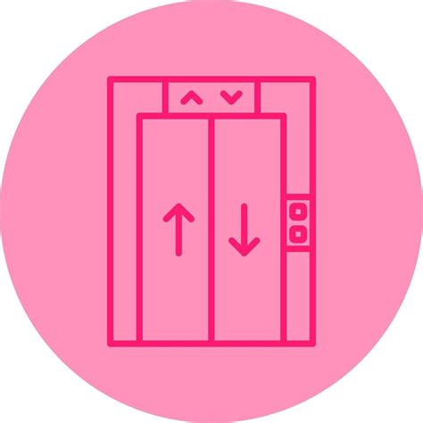 Vertical Transport Elevator Line Two Tone Circle 71209841 Vector Art At