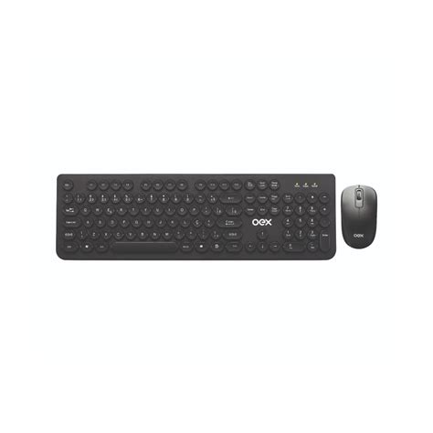Combo Teclado E Mouse Preto Oex Shopping Azul Fidelidade