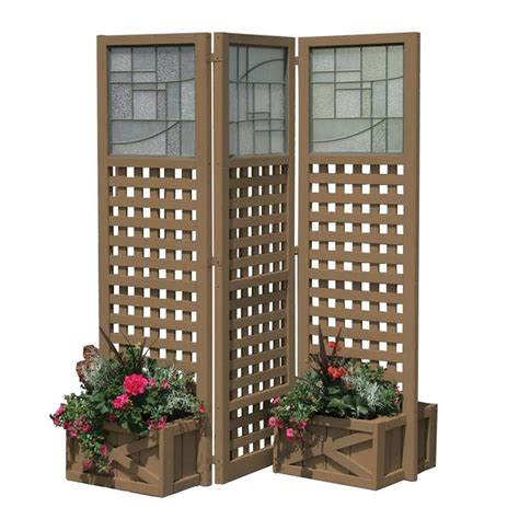 Yardistry Faux Glass Privacy Screen With Planter Boxes Patio Screens