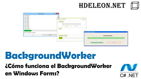 Cómo funciona el BackgroundWorker en C Windows Forms