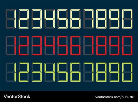 Digital Number Display Royalty Free Vector Image