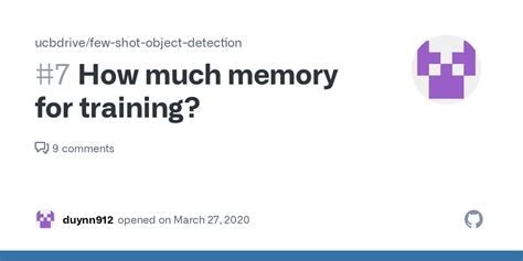 How Much Memory For Training · Issue 7 · Ucbdrive Few Shot Object