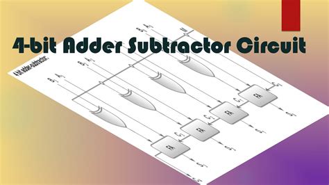 Class Xii Wbchse Computer Application 4 Bit Adder Subtractor Circuit Youtube