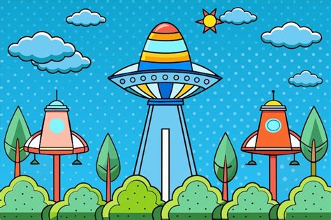 Premium Vector Spaceships Background Is Tree