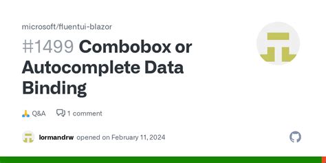 Combobox Or Autocomplete Data Binding · Microsoft Fluentui Blazor