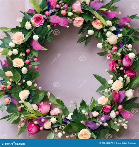 560 Watercolor Floral Wreath An Artistic And Abstract Background