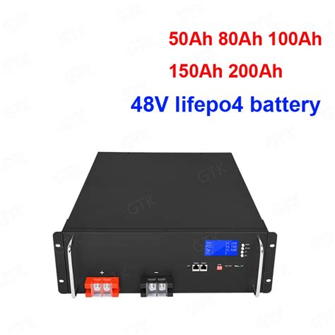 통신 베이스 스테이션용 태양 에너지 저장 시스템 Lifepo4 리튬 배터리 Rs485 Gtk 200ah 48v 100ah