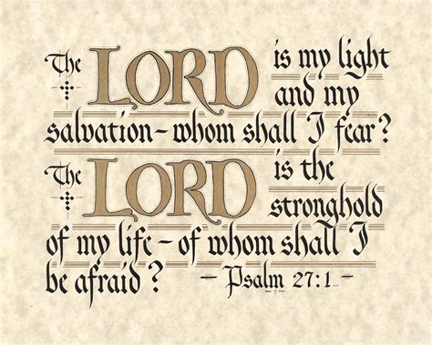 Psalm 271 Downloadable Calligraphyforchrist