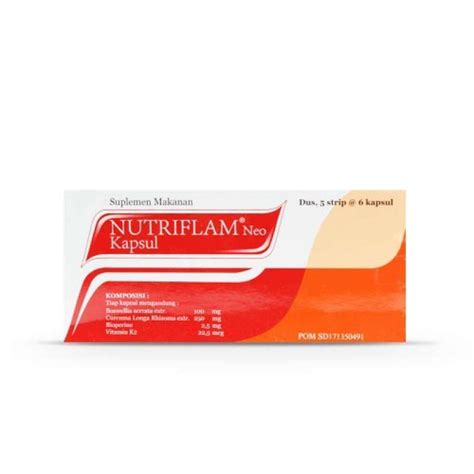 Jual Nutriflam Neo Box Isi 30 Kapsul Di Seller Apotek Berkah Utama Farma Tembung Kota Medan