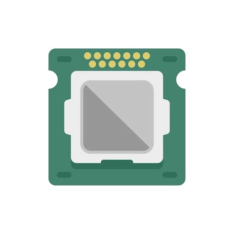 Premium Vector Processor Circuit Icon Flat Vector Chip Cpu Digital Computer Isolated