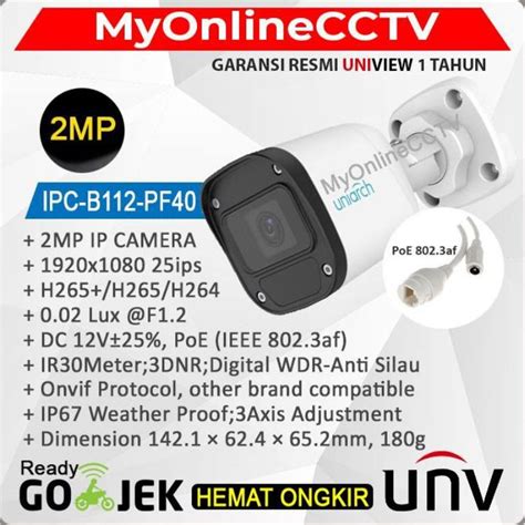 Jual ANE IPC B PF Uniarch Uniview Resmi IP Camera CCTV Outdoor MP POE Shopee Indonesia