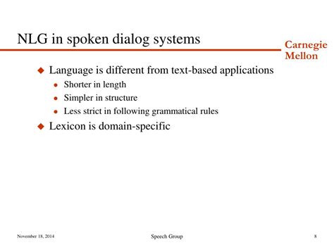 Ppt Stochastic Language Generation For Spoken Dialog Systems