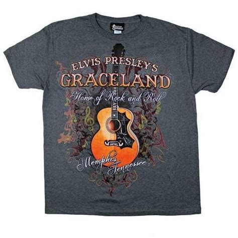 Elvis Presleys Graceland Guitar T Shirt Graceland Official Store