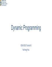 Dynamic Programming for Optimal Decision Making | Tutorial | Course Hero
