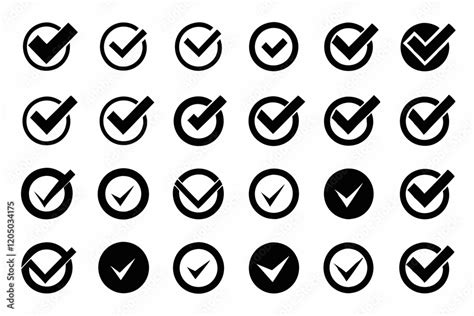 Check Mark Black Icon Set Checkmark Icons Collections Check Mark